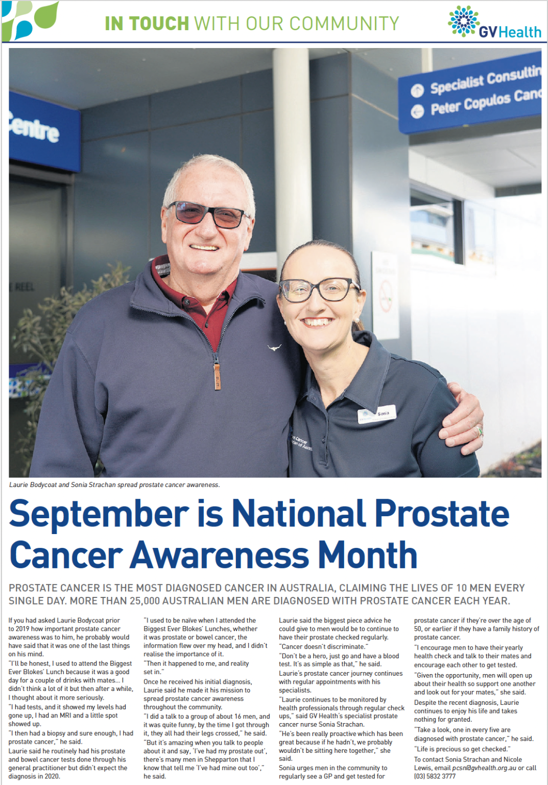 September is National Prostate Cancer Awareness Month - GV Health