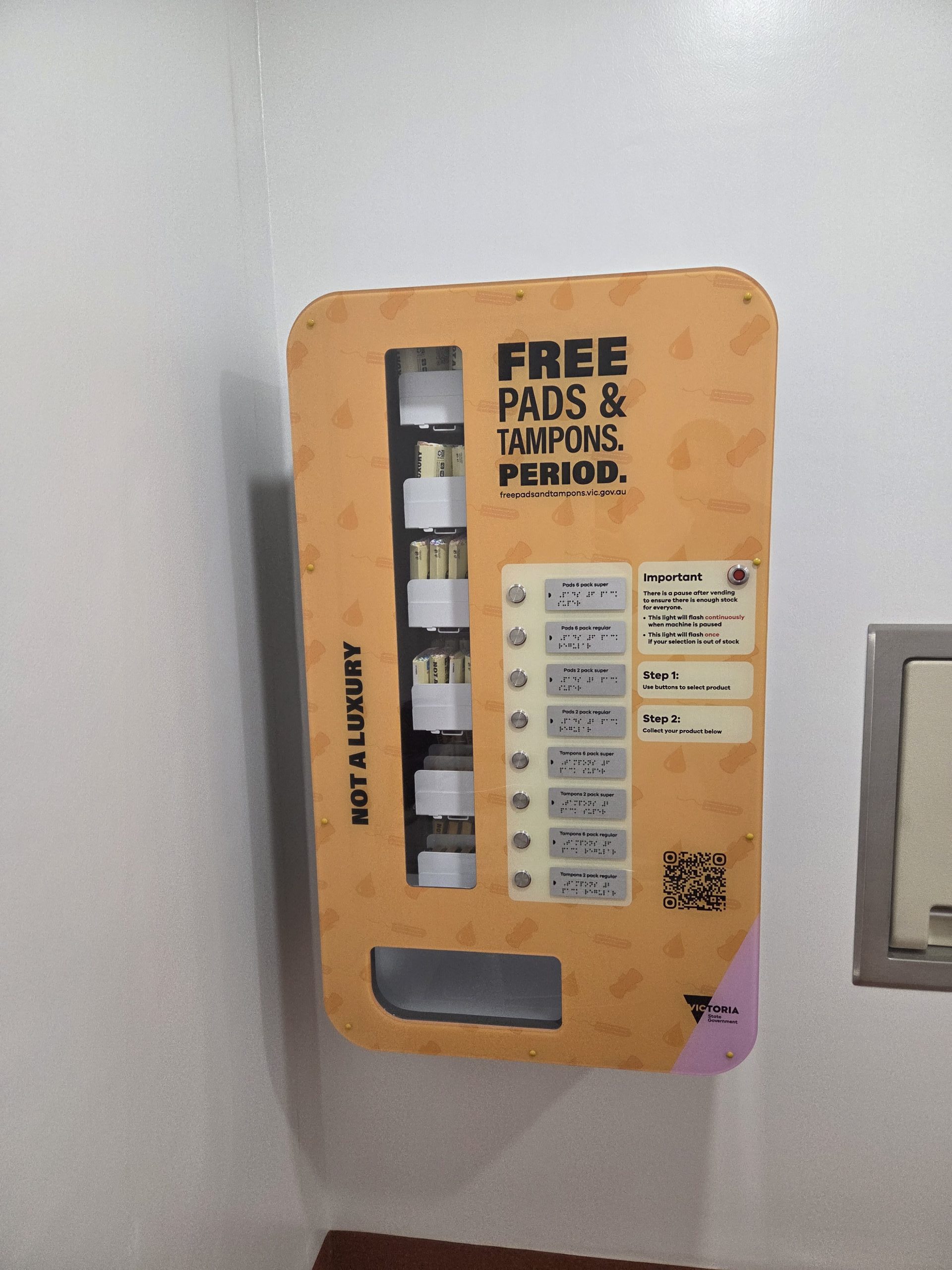 Free pads and tampons now available at GVH - GV Health
